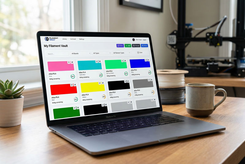 Filament Vault - Manage Your 3D Printer Filament Collection